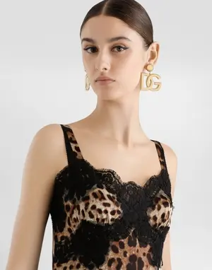 Dolce & Gabbana Leopard-print Satin Slip Dress
