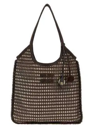 Miu Miu Crochet Ivy Shopping Bag - Brown