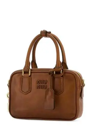 Miu Miu Caramel Leather Arcadie Handbag