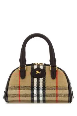 Burberry Embroidered Canvas Mini Highlands Handbag - Multicolor