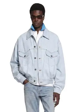 Versace Denim Chambray Jacket - Blue
