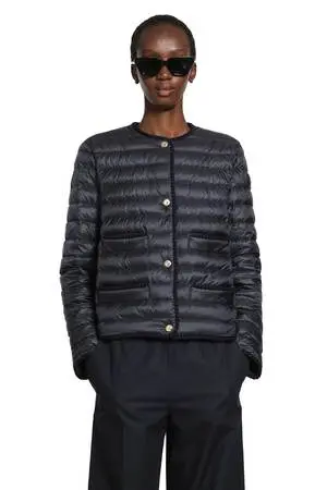 Moncler Circaete Braided Trim Short Down Jacket