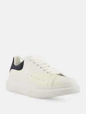 Alexander McQueen Oversized Leather Low Top Sneakers - Blue