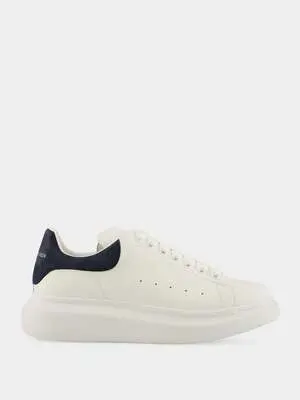 Alexander McQueen Oversized Leather Low Top Sneakers Blue