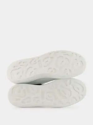 Alexander McQueen Oversized Leather Low Top Sneakers - Blue