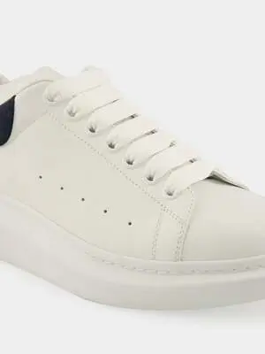 Alexander McQueen Oversized Leather Low Top Sneakers - Blue
