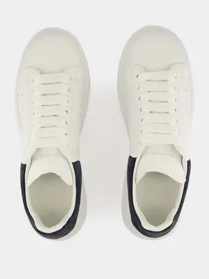 Alexander McQueen Oversized Leather Low Top Sneakers - White