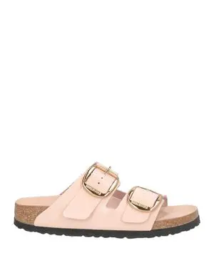 BIRKENSTOCK Light Glossed Leather Buckled Sandals