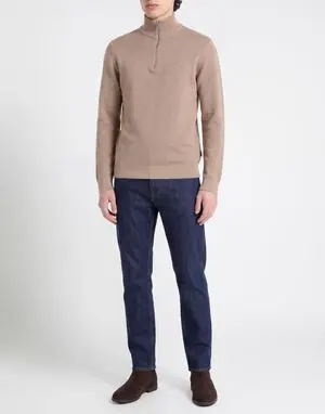 JACK & JONES Premium Organic Cotton Half-zip Sweater - Beige