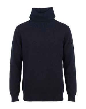 Alpha Studio Merino Wool Turtleneck Sweater - Blue