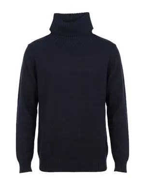 Alpha Studio Merino Wool Turtleneck Sweater - Blue