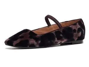 Madewell Greta Leopard Velvet Mary Jane Flats - Multi