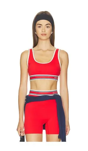 P.E Nation Pursuit Sports Bra In Red - Tomato