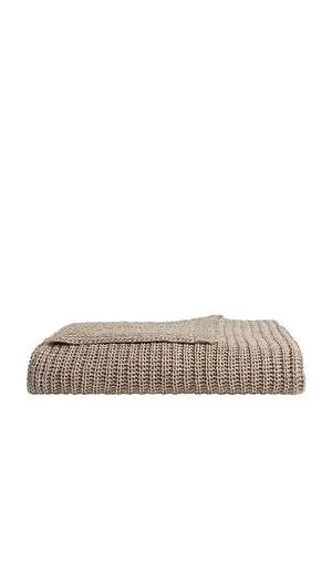 PARACHUTE Marled Cotton Throw In Red - Adobe
