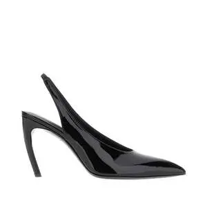 Attico Viper' Faux Patent Leather Slingback - Black