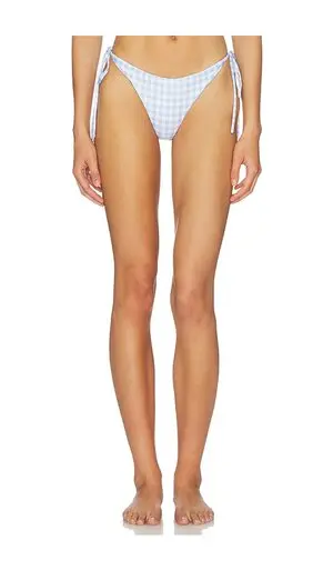 Peixoto Tonie Bikini Bottom In Baby Blue - Cloud Blue Gingham