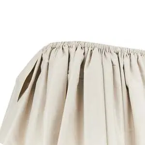 Miu Miu Mini Skirt With Logo Patch - Beige