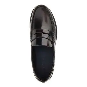 BIANCO Leather Loafers With Penny Band And Lug Sole