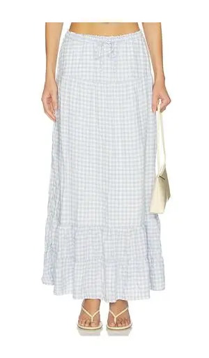 Peixoto Riley Maxi Skirt In Baby Blue