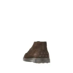 TOD'S Suede Leather Desert Boots With Gommini Heel Detail