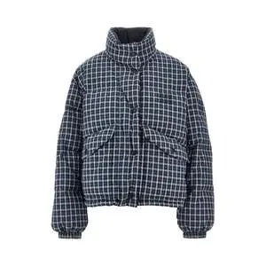 Miu Miu Flannel And Tec Pongé Reversible Down Jacket