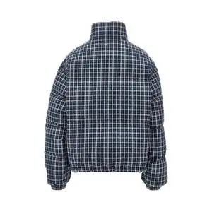 Miu Miu Reversible Checked Flannel And Technical Fabric Down Jacket