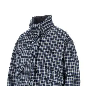 Miu Miu Reversible Checked Flannel And Technical Fabric Down Jacket