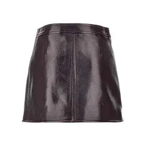 COURREGES Vinyl Effect Coated Mini Skirt - Red