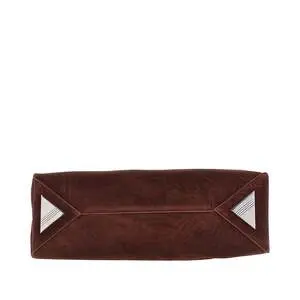 Attico Suede Leather 'la Passeggiata' Medium Bag - Brown