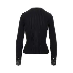 COURREGES Ribbed Cardiga With Vinyl Trimming