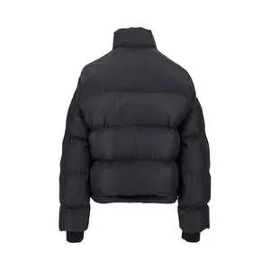 COURREGES Short Down Jacket With Logo Embroidery