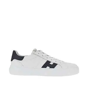 Hogan H705 Leather Lace-up Sneakers With Contrasting 'h' Patch