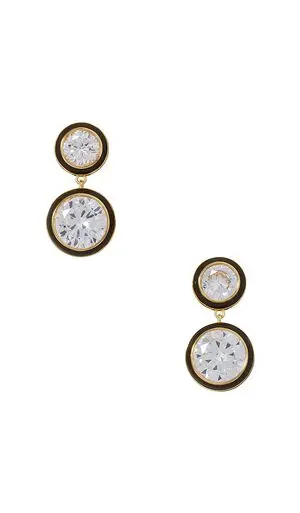 ROXANNE ASSOULIN Cubic Double Drop Earrings - Diamond