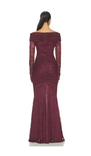 Misha Collection The Kali Ruffle Lace Dress