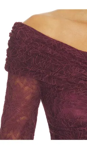 Misha Collection The Kali Ruffle Lace Dress