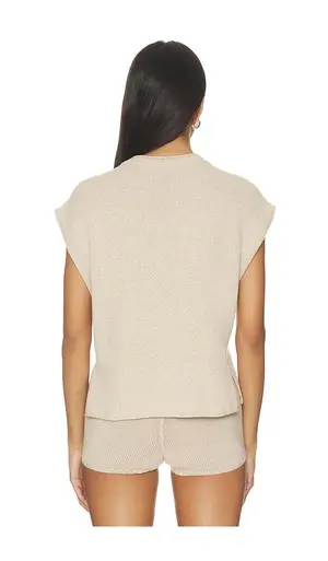 EAVES Cassian Knit Tee In Beige