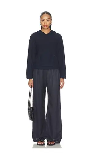 LESET Mae Hoodie Textured Knit Pullover