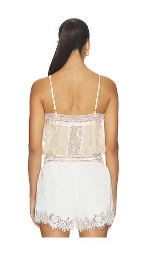 Ronny Kobo Laila Lace Detailed Silk Top