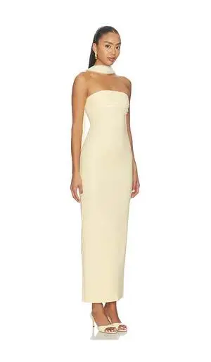 Superdown Maxi Dress With Scarf - Yellow