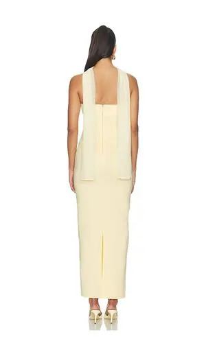 Superdown Maxi Dress With Scarf - Yellow