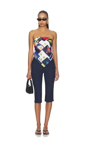 SEROYA Hark Satin Top - Multi