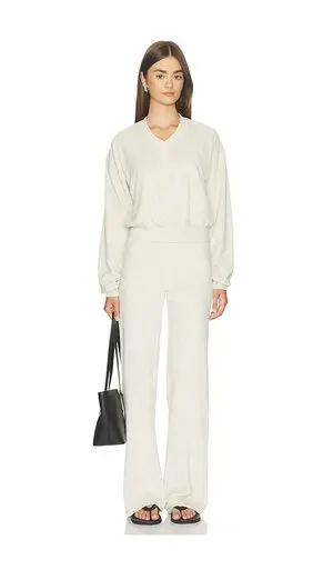 Eterne Cropped V-neck Sweatshirt