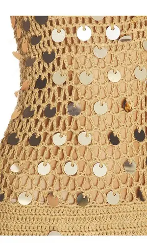 Superdown Strapless Crochet Mini Dress With Sequins