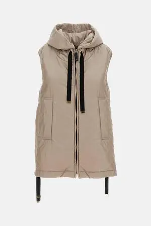 Max Mara Padded Hooded Vest - Beige
