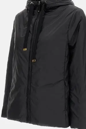 Max Mara Hooded Jacket With Cameluxe Padding - Nero