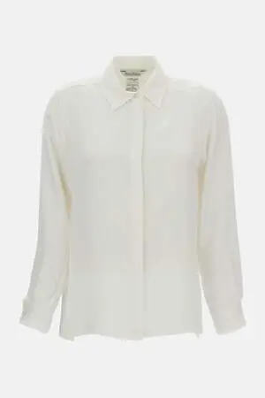 Max Mara Crepe De Chine Shirt - Bianco