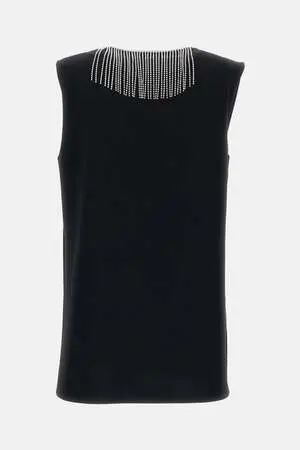 Sportmax Sleeveless Top With Rhinestone Embellishments