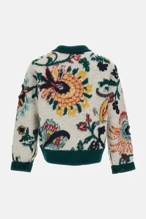 Sacai Floral Jacquard Knit Sweater