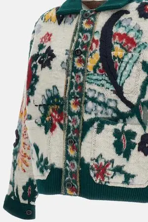 Sacai Floral Jacquard Knit Sweater