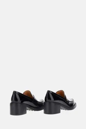 TOD'S Leather Loafers With Block Heel